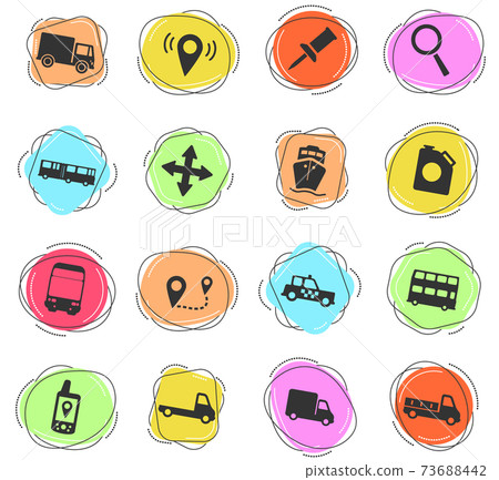 Navigation color icons - Stock Illustration [73688442] - PIXTA