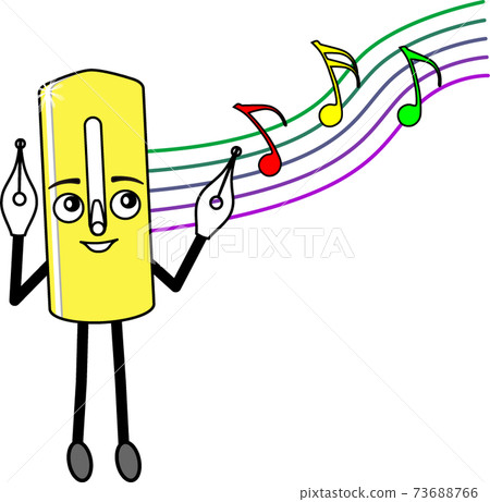 character, music score, Musical Note - Stock Illustration [73688766 ...