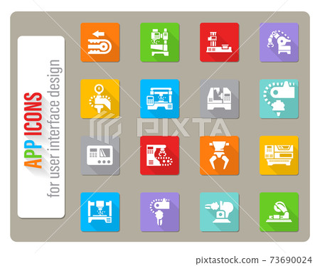 machine tools icon set-插圖素材 [73690024] - PIXTA圖庫