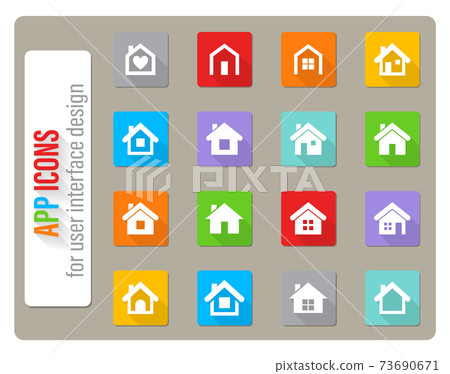 home icon set - Stock Illustration [73690671] - PIXTA