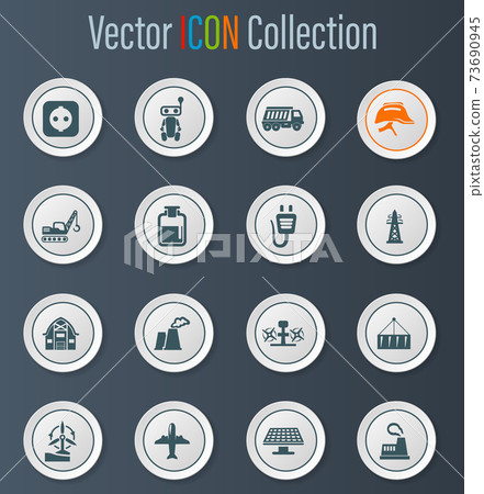 Industry icons set-插圖素材 [73690945] - PIXTA圖庫