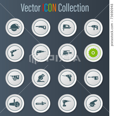 Power tools icons set - Stock Illustration [73690948] - PIXTA