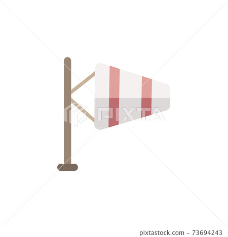 Strong wind. Flat icon. Isolated weather vector... - Stock Illustration ...