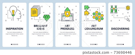 Vector modern thin line inspiration vertical... - Stock Illustration ...