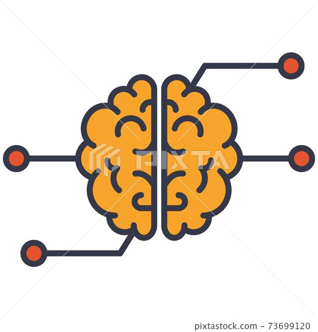 Artificial intelligence super brain vector... - Stock Illustration ...
