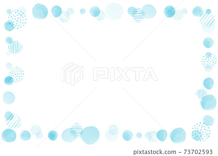 Gentle blue hand drawn watercolor frame 6 - Stock Illustration ...