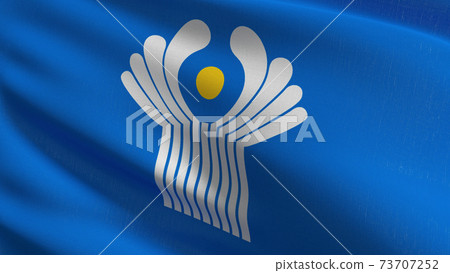 Flag of the Commonwealth of Independent States... - Stock Illustration ...