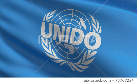 Flag of UNIDO or United Nations Industrial... - Stock Illustration ...