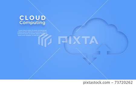 3D Cloud computing upload and download data... - Stock Illustration [73720262] - PIXTA