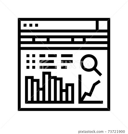 analysis system line icon vector illustration - Stock Illustration ...