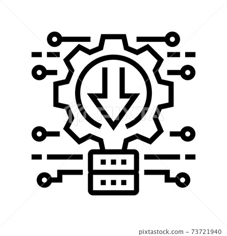 integration system line icon vector illustration - Stock Illustration ...
