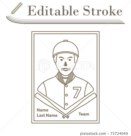 Baseball Card Icon - Stock Illustration [73724049] - PIXTA
