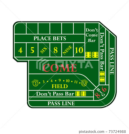 Craps Table Icon - Stock Illustration [73724988] - PIXTA