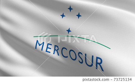 Flag of Mercosur Flag. 3D rendering... - Stock Illustration [73725134 ...