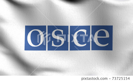Flag of OSCE or Organization for Security and... - Stock Illustration ...