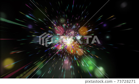 Colorful Zoom Space Cosmos Flowing Line Circle... - Stock Illustration ...