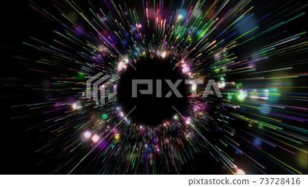 Colorful Zoom Space Cosmos Flowing Line Circle... - Stock Illustration ...