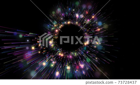 Colorful Zoom Space Cosmos Flowing Line Circle... - Stock Illustration ...