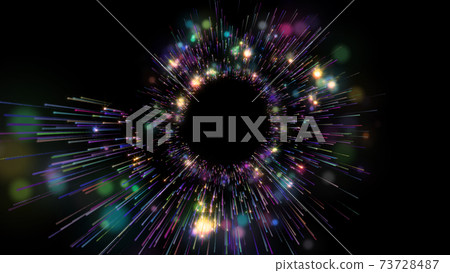 Colorful Zoom Space Cosmos Flowing Line Circle... - Stock Illustration ...