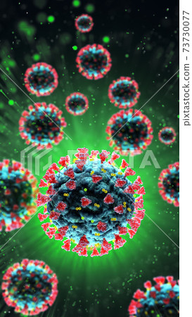 3d render of pathogenic virus organism or... - Stock Illustration ...