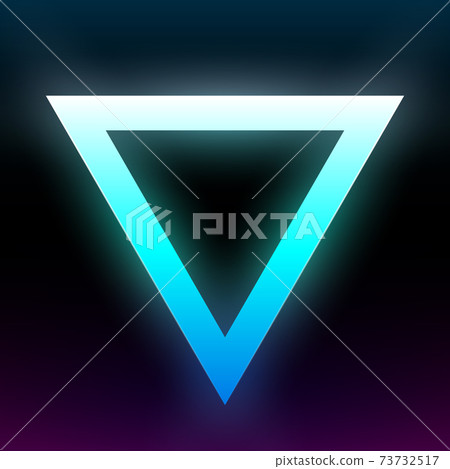 Abstract blue glowing triangle. Geometric shape... - Stock Illustration ...