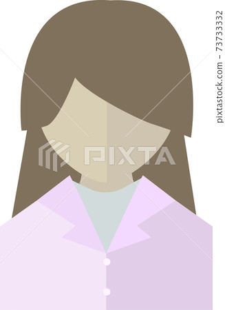 Simple icon of a woman in a lab coat - Stock Illustration [73733332 ...