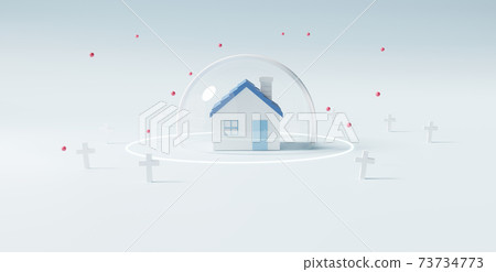 Stay safe,stay inside home. Prevention from... - Stock Illustration ...