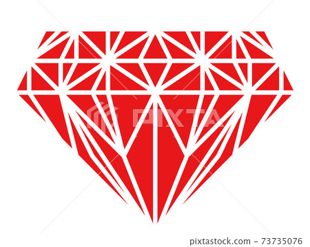 Illustration material jewel red ruby - Stock Illustration [73735076 ...