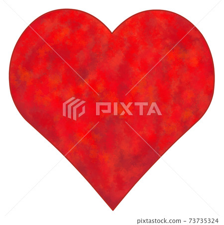 Matte heart red - Stock Illustration [73735324] - PIXTA