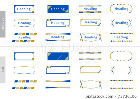 Title Heading Button Link Scandinavian... - Stock Illustration ...