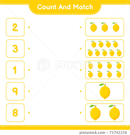 Count and match, count the number of Lemon and... - Stock Illustration ...