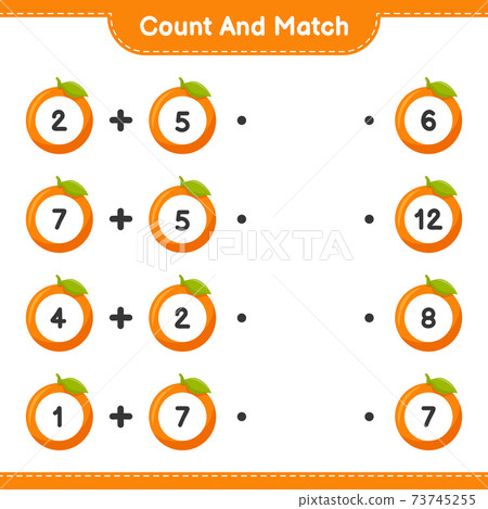 Count and match, count the number of Orange and... - Stock Illustration ...