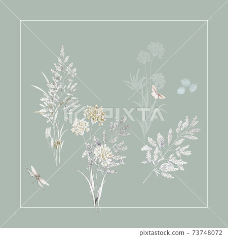 Colorful floral materials and design elements - Stock Illustration ...
