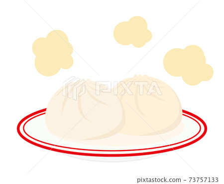 Vector illustration of Chinese steamed bun,... - Stock Illustration ...