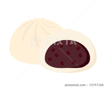 Vector illustration of Chinese steamed bun - Stock Illustration ...