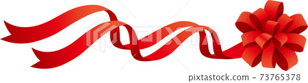 Gorgeous fluttering ribbon (red) - Stock Illustration [73765378] - PIXTA