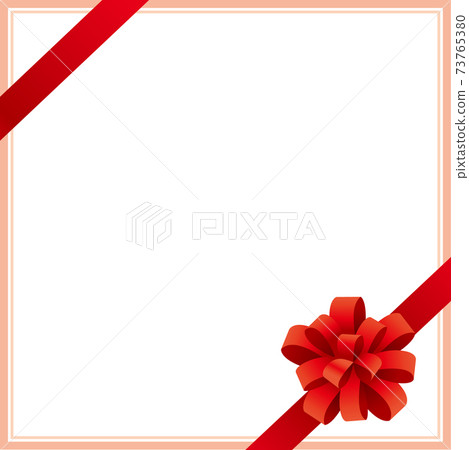 Square frame with a gorgeous ribbon (red) - Stock Illustration ...