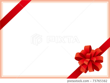 Square frame with a gorgeous ribbon (red) - Stock Illustration ...