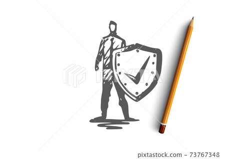 Life, save, shield, safety, protection concept.... - Stock Illustration ...