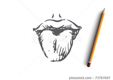Licking Lips Line Drawing | Lipstutorial.org