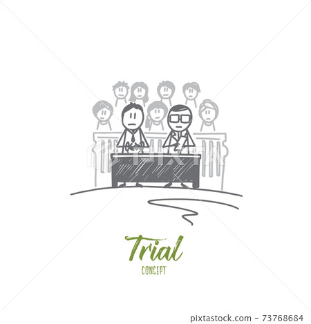 Trial concept. Hand drawn isolated vector - Stock Illustration ...
