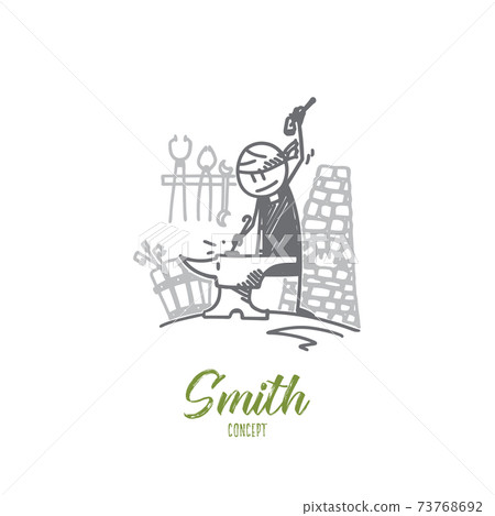 Smith concept. Hand drawn isolated vector - Stock Illustration ...