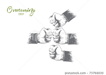 Overcome concept. Hand drawn isolated vector. - Stock Illustration ...