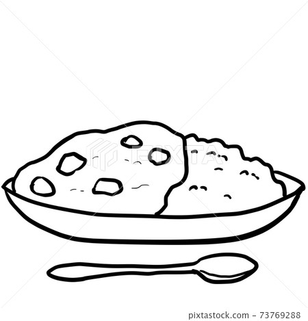 Curry line art - Stock Illustration [73769288] - PIXTA
