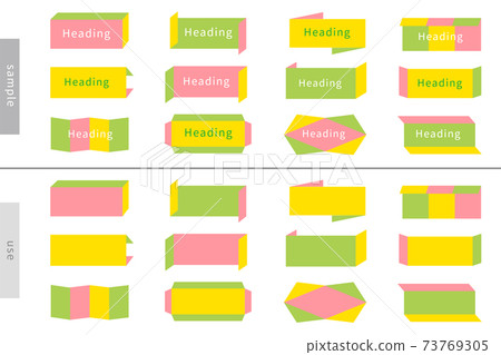 Title Heading Button Link Label Decorative... - Stock Illustration ...