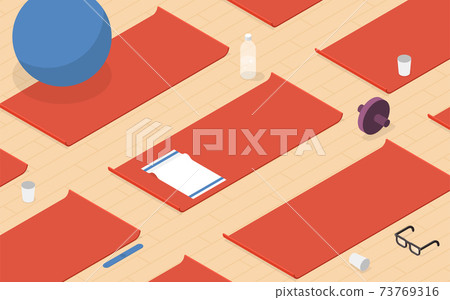 Isometric Gym Group Training Illustration - Stock Illustration ...