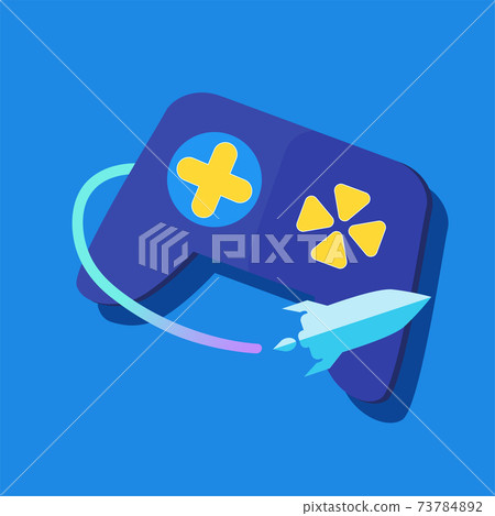 Game console with a rocket move around it-插圖素材 [73784892] - PIXTA圖庫