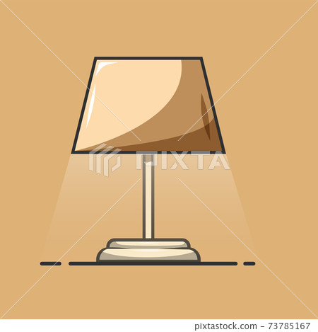 Vector illustration of classic table lamp... - Stock Illustration ...