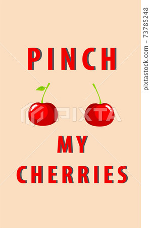 cherries text design backgrounds vector... - Stock Illustration ...