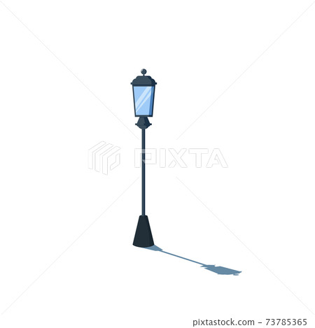 Garden lamp vector illustration isolated on... - Stock Illustration ...